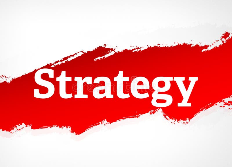 Strategy Red Brush Abstract Background Illustration Stock Illustration ...