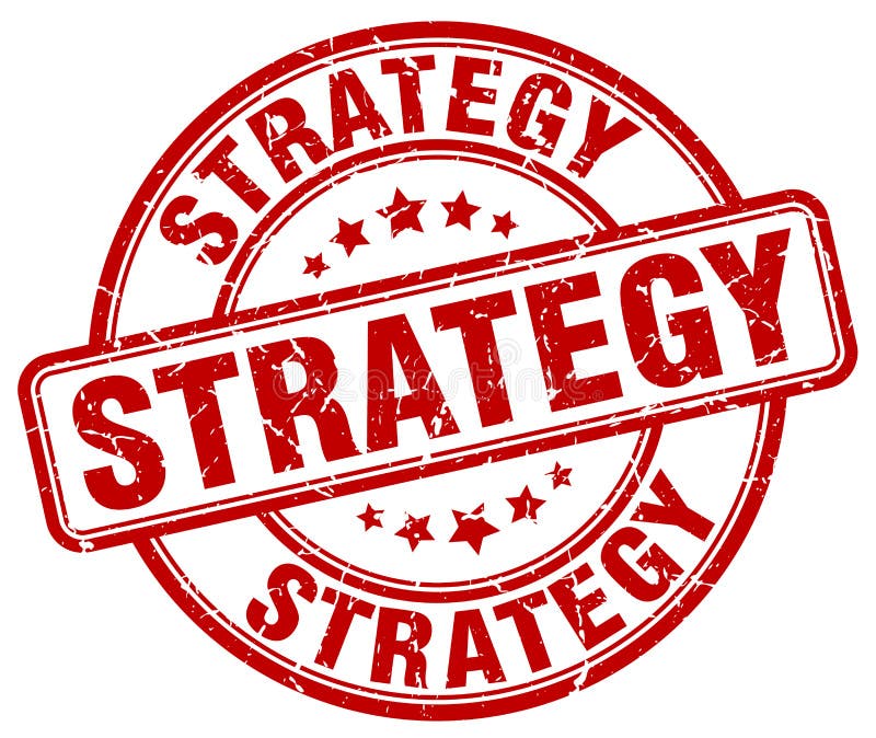 Strategy Red Grunge Round Stamp Stock Vector - Illustration of grungy ...