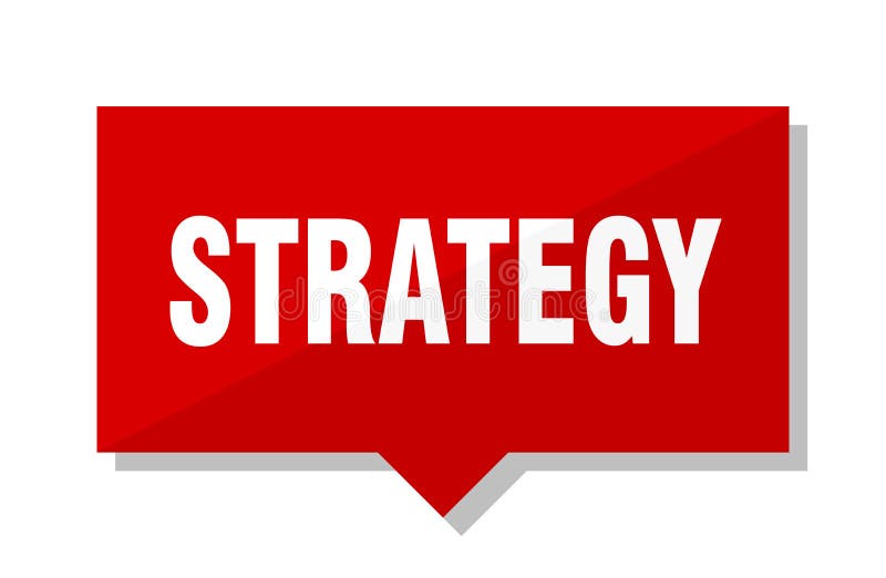 Strategy red tag stock vector. Illustration of note - 117561931