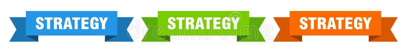 Strategy Ribbon. Strategy Isolated Paper Sign. Banner Stock Vector ...