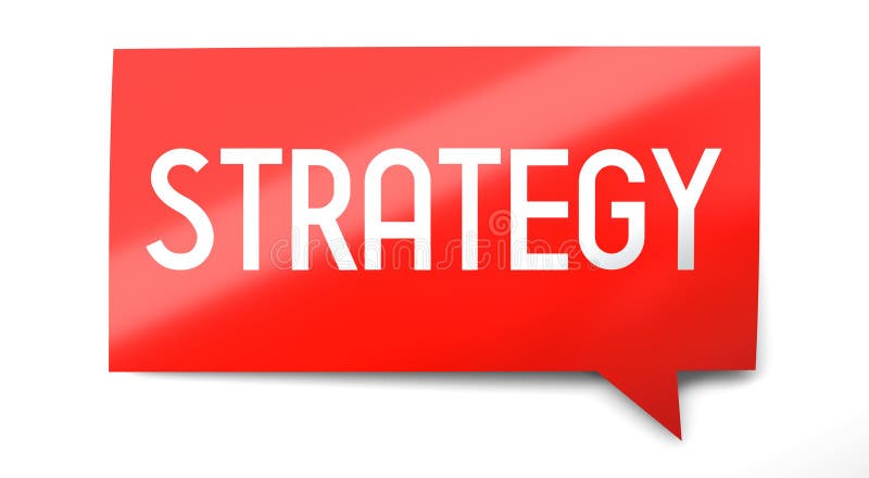 Strategy - speach bubble stock illustration. Illustration of ...