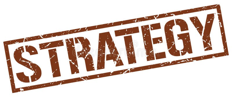 Strategy stamp stock vector. Illustration of brown, badge - 122022329