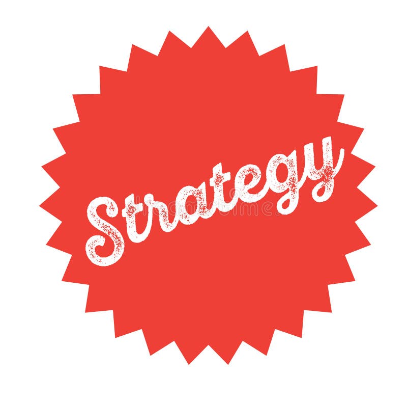 Strategy stamp on white stock vector. Illustration of icon - 124219653
