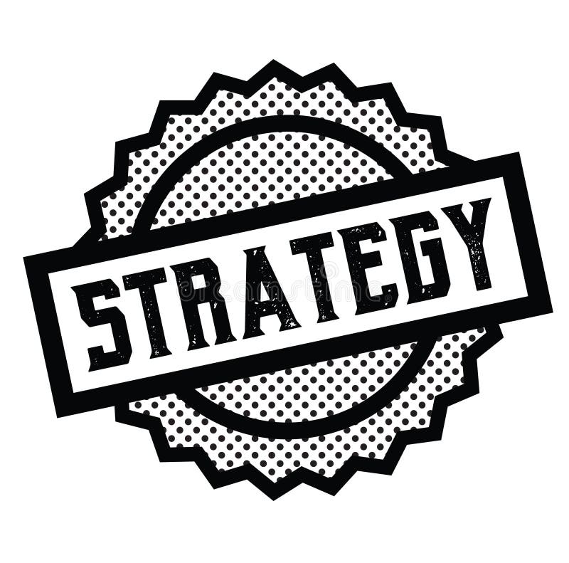 Strategy stamp on white stock vector. Illustration of method - 124297747