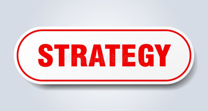 Strategy sticker. stock vector. Illustration of price - 158773748