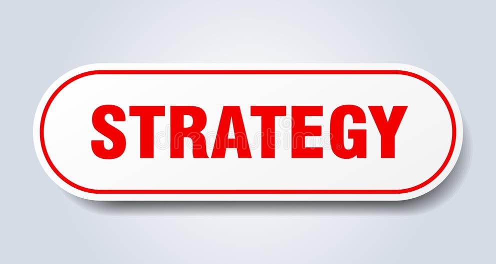 Strategy sticker. stock vector. Illustration of price - 158773748