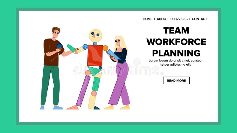 Strategy Team Workforce Planning Vector Stock Vector - Illustration of ...