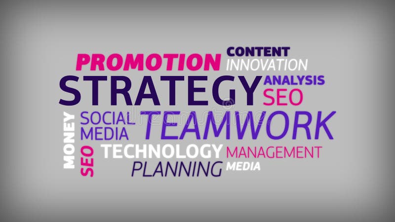 Strategy Teamwork Tag Cloud. Social Media Text Cloud Technology Stock ...