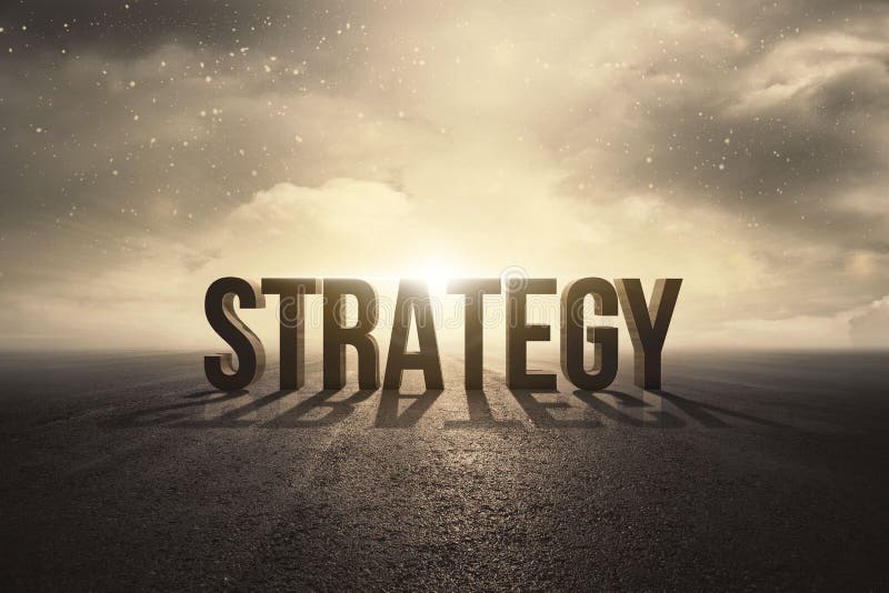Strategy text concept stock illustration. Illustration of plan - 126814368