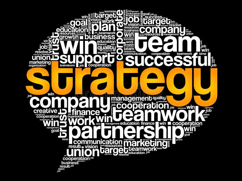Strategy Word Cloud Concept Background Stock Illustration ...