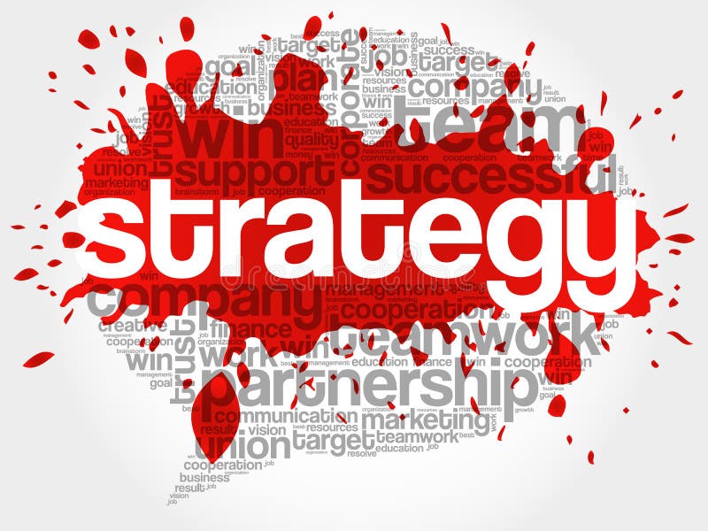 Strategy Think Bubble Word Cloud Stock Illustration - Illustration of ...
