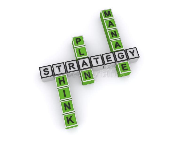 Strategy Think Plan Manage Word Blocks Stock Illustration ...