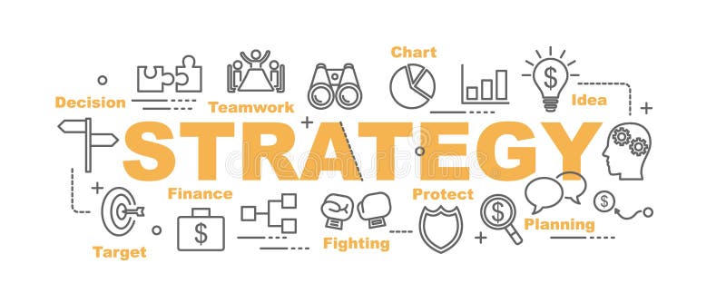 Strategy vector banner stock vector. Illustration of concept - 86497900