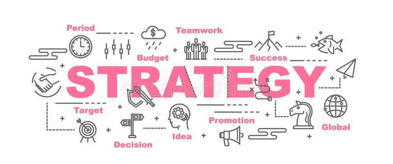 Strategy vector banner stock vector. Illustration of tools - 117042659
