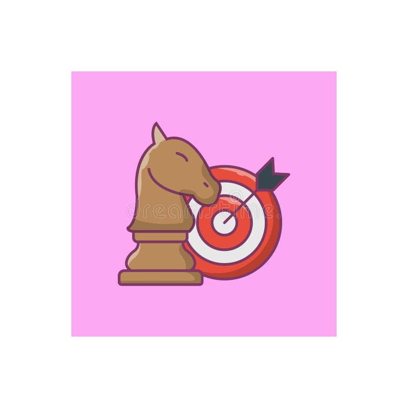 Strategy Vector Flat Colour Icon Stock Vector - Illustration of online ...