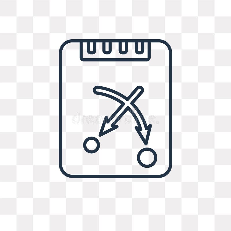 Strategy Vector Icon Isolated on Transparent Background, Linear Stock ...