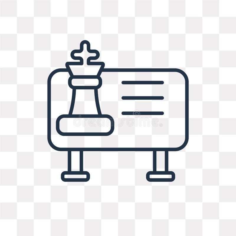 Strategy Vector Icon Isolated On Transparent Background, Linear Stock ...