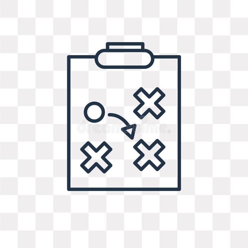 Strategy Vector Icon Isolated on Transparent Background, Linear Stock ...
