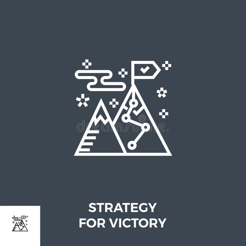 Strategy for Victory Line Icon Stock Vector - Illustration of victory ...