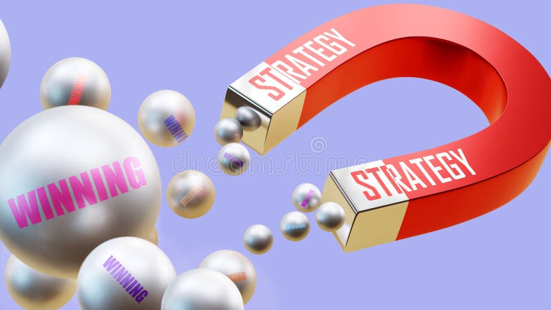 Strategy Which Attracts Winning. a Magnet Metaphor in Which Strategy is ...