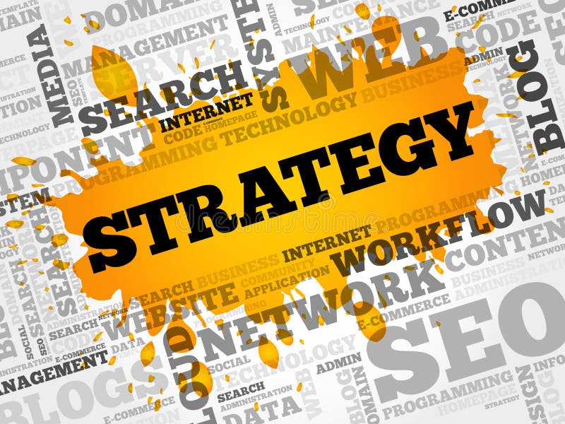 STRATEGY word cloud stock illustration. Illustration of management ...