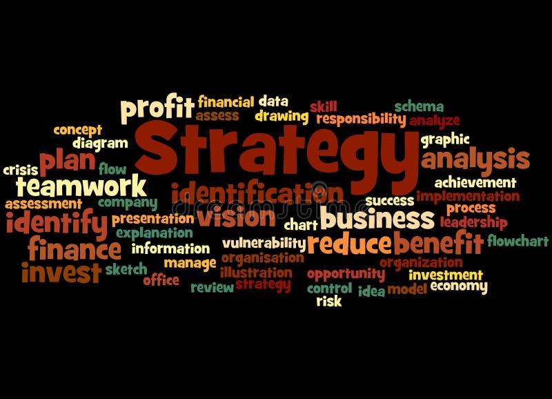 Strategy, Word Cloud Concept 2 Stock Illustration - Illustration of ...