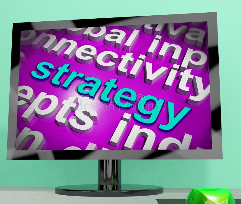 Strategy Word Showing Teamwork and Planning Stock Illustration ...
