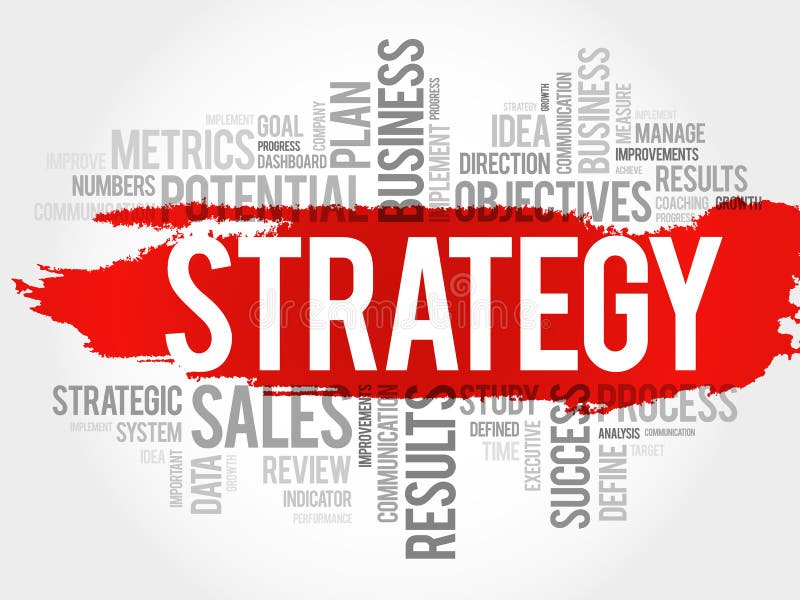 Strategy word cloud stock illustration. Illustration of analysis ...