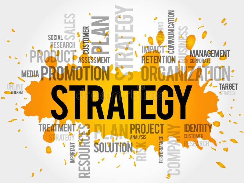 STRATEGY word cloud stock illustration. Illustration of management ...