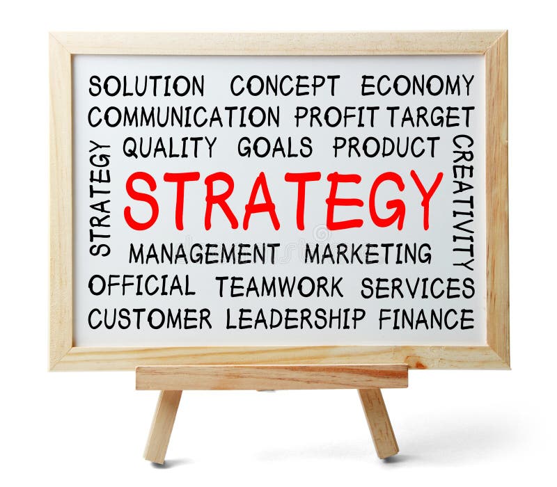 Strategy Word Cloud stock illustration. Illustration of solution - 50921598