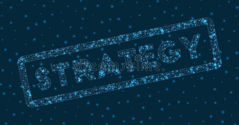 Strategy Word in Digital Style. Stock Vector - Illustration of digital ...