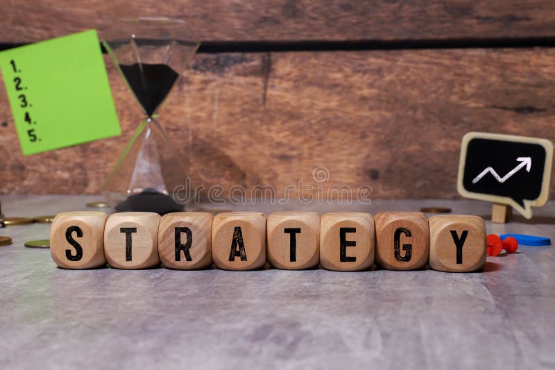 STRATEGY Word Made with Building Blocks Stock Image - Image of ...