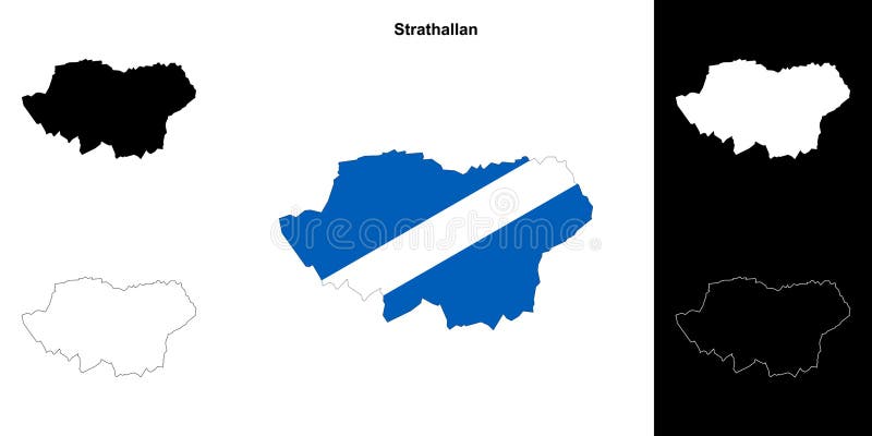 Strathallan Outline Map Stock Illustrations – 1 Strathallan Outline Map ...