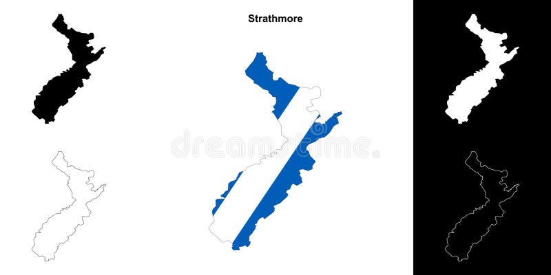 Strathmore outline map stock illustration. Illustration of outline ...
