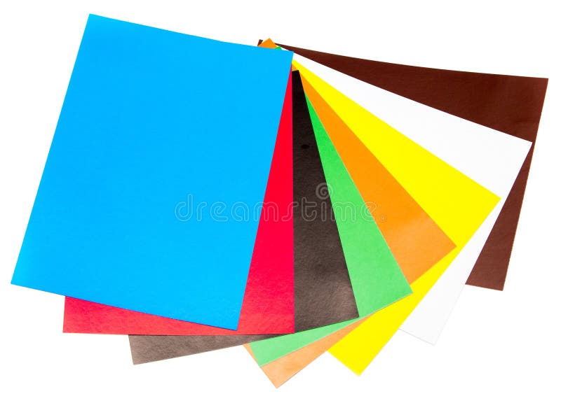 Strati Della Carta Colorata Isolati Fotografia Stock - Immagine di ...