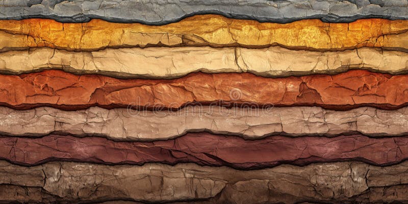 Stratified Rock Layers Showcasing Geological Formations and Colors ...