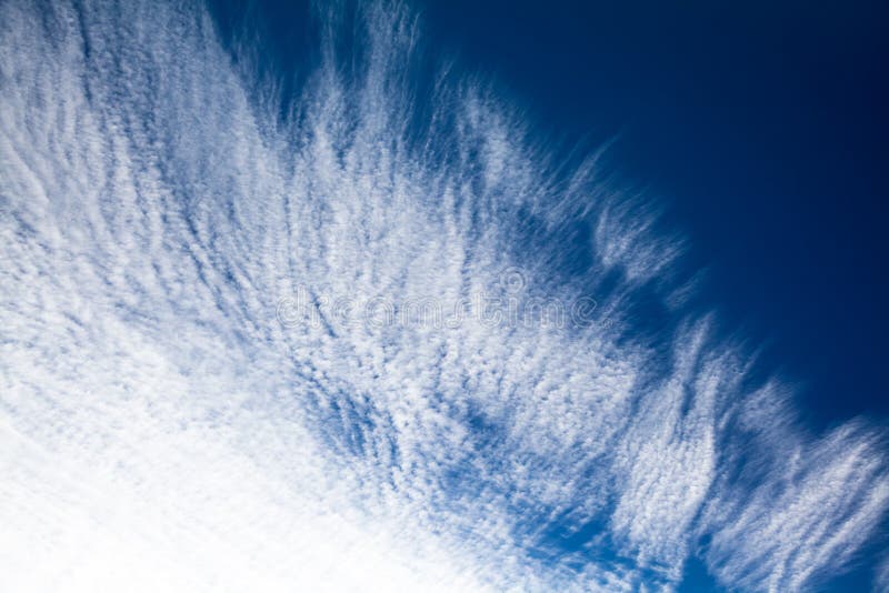 Stratus Clouds and Dark Blue Sky Stock Photo - Image of feather ...