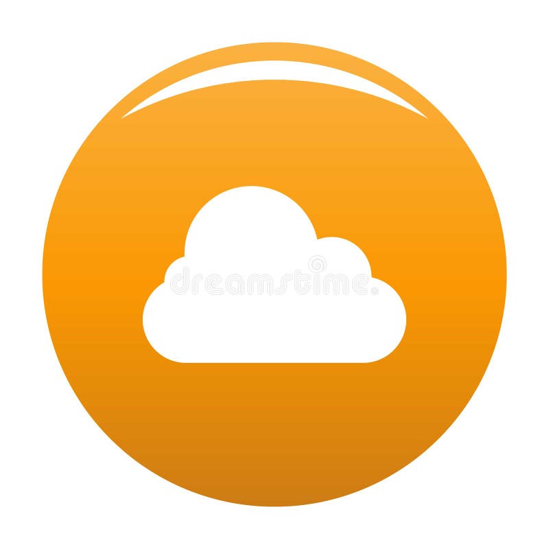 Stratus icon vector orange stock vector. Illustration of climate ...