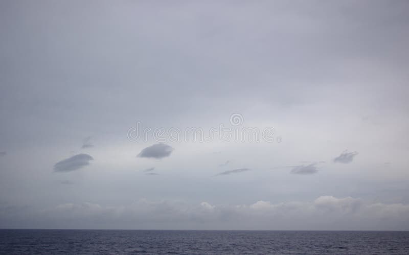 Stratus, Mid-Atlantic Ocean. Stock Image - Image of seascape, boring ...