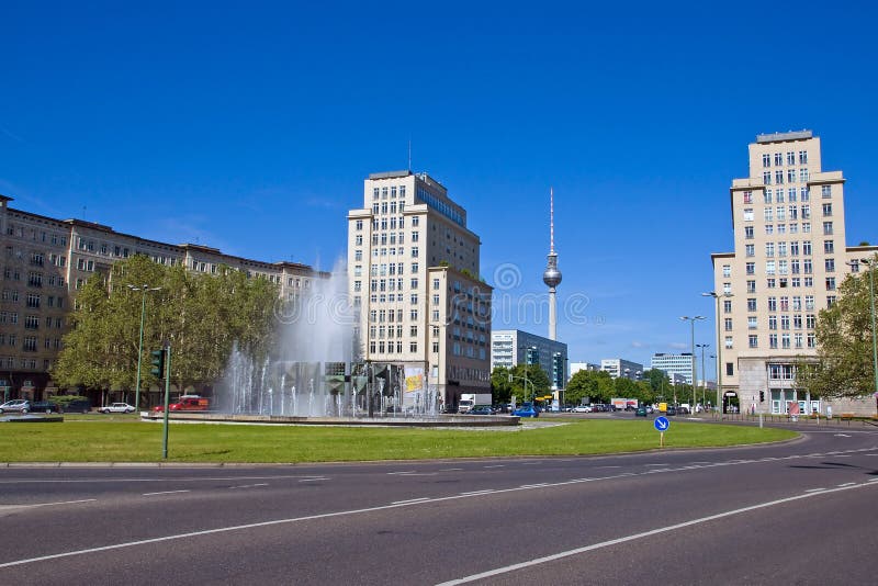 The Strausberger Platz in Berlin Stock Photo - Image of development ...