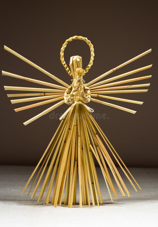 Straw angel. stock image. Image of december, christmas - 29404611
