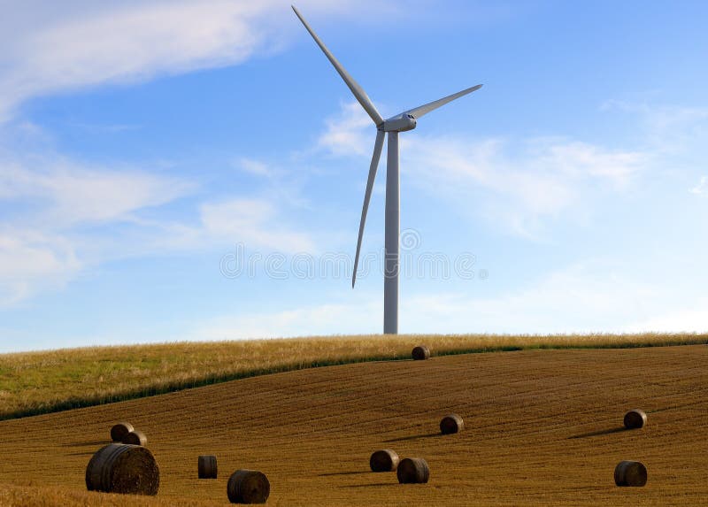 Straw balls and energy stock image. Image of turbine - 33701495