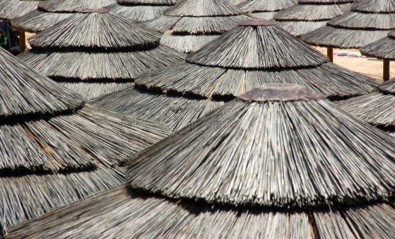 Straw Beach Canopies Pattern Stock Image - Image of shade, straw: 52743193