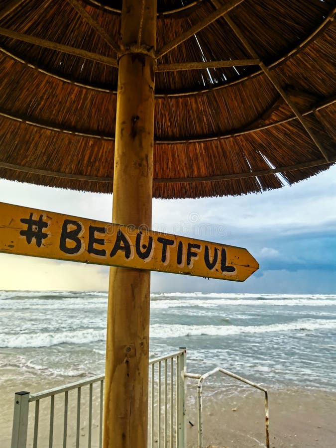 Straw beach umbrella stock image. Image of resort, beach - 272286501