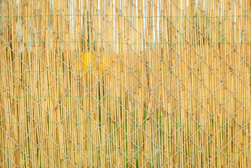 Straw Coated Wire Fence in the Garden Stock Image - Image of fashioned ...