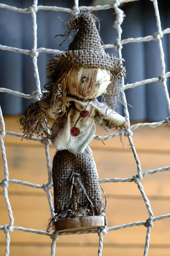 Straw doll in cobweb stock photo. Image of vertical, figure - 43422318