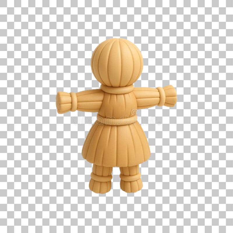 Straw Doll 3D Icon stock illustration. Illustration of minimal - 391684446
