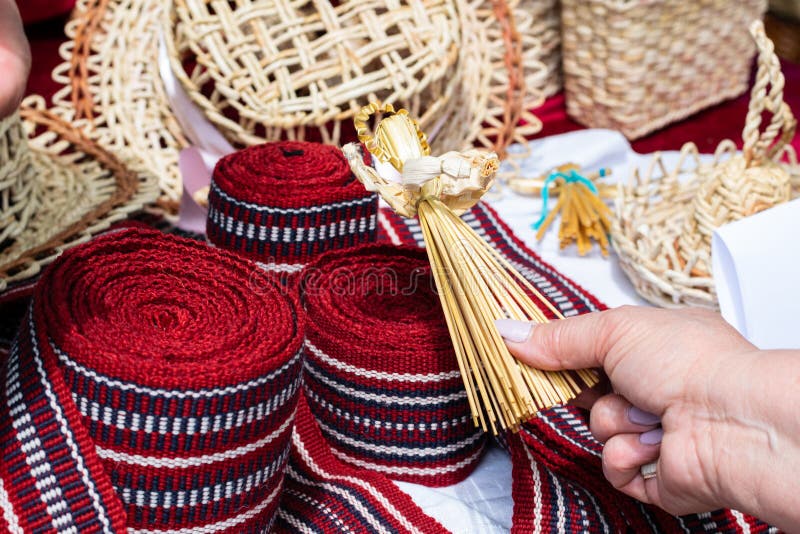 Straw Doll, Stall with Handmade Products Stock Photo - Image of buyer ...