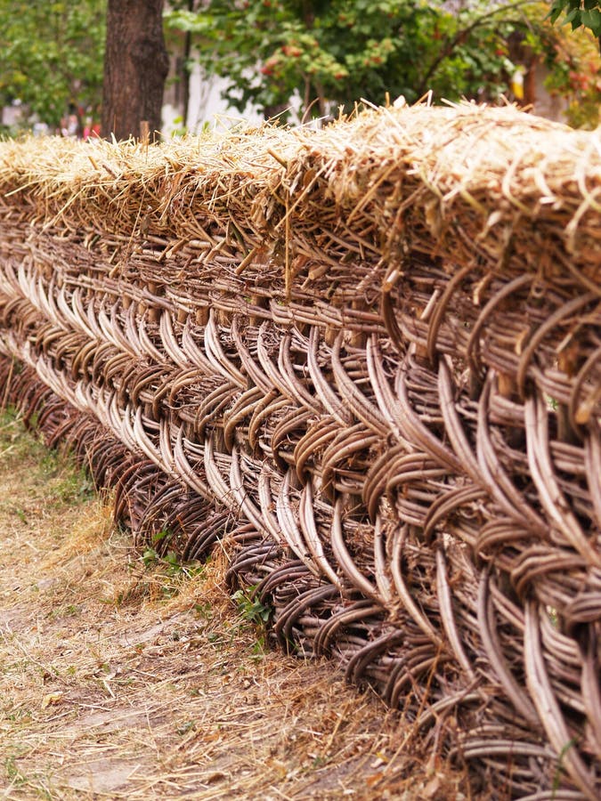 Straw fence stock photo. Image of vintage, fence, brown - 33182268