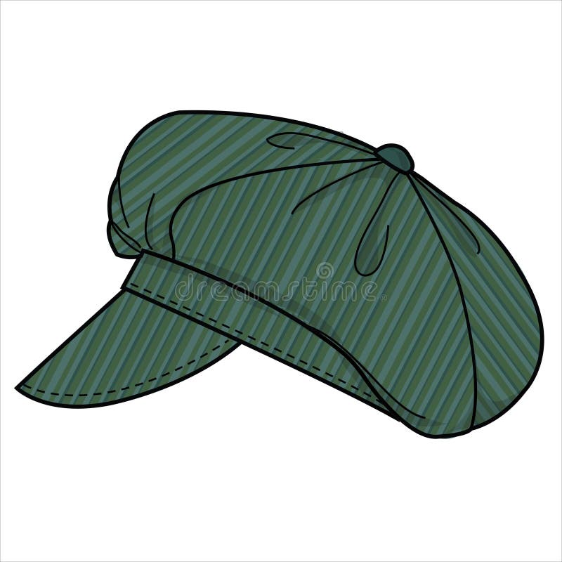 Stiff Panel Corduroy Baseball Cap Stock Vector - Illustration of ...